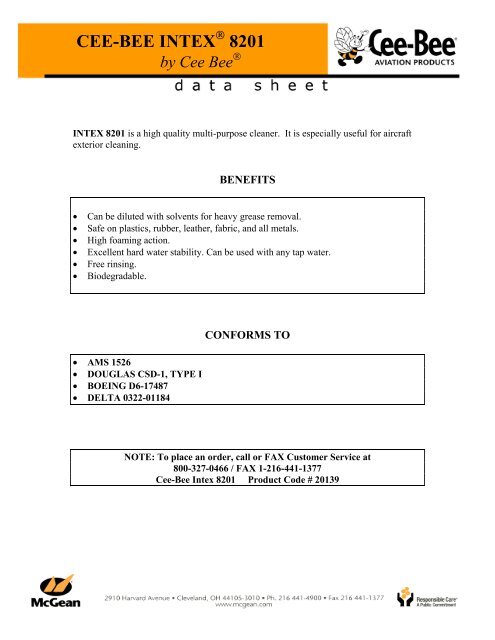 CEE-BEE INTEX 8201 - McGean