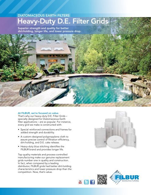 Heavy-Duty D.E. Filter Grids - Filbur Manufacturing