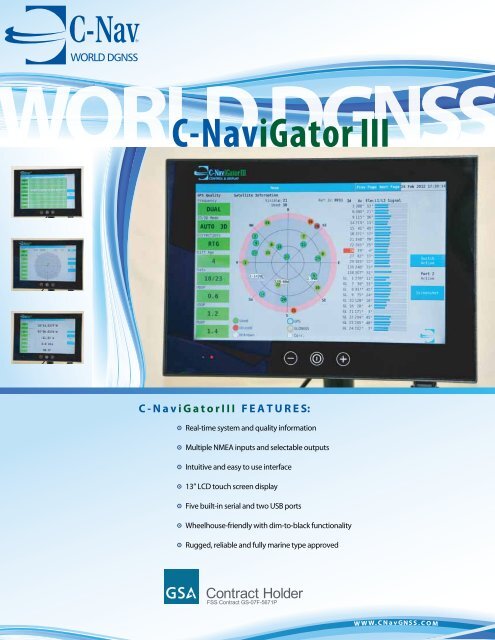 C-NaviGator III Product Brochure (pdf)