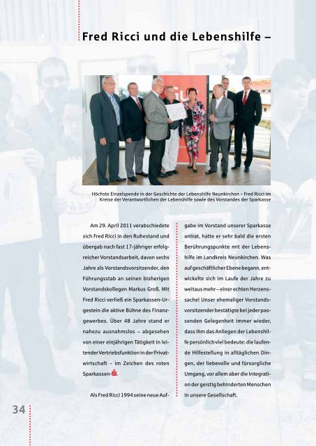 34 Fred Ricci und die Lebenshilfe â - Sparkasse Neunkirchen