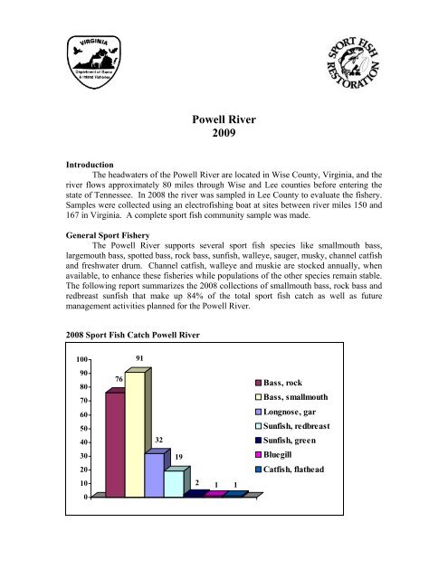Powell River 2009 - Virginia Department of Game and Inland Fisheries