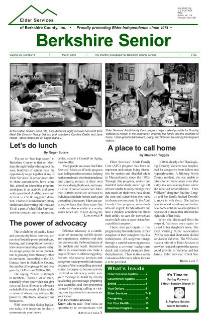 March - Elder Services of Berkshire County, Inc.