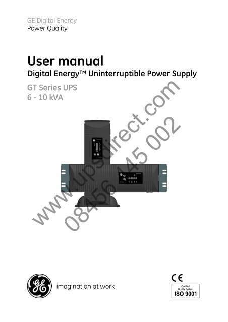 USER MANUAL GT-CE 6 - 10 kVA UPS - UPS Direct