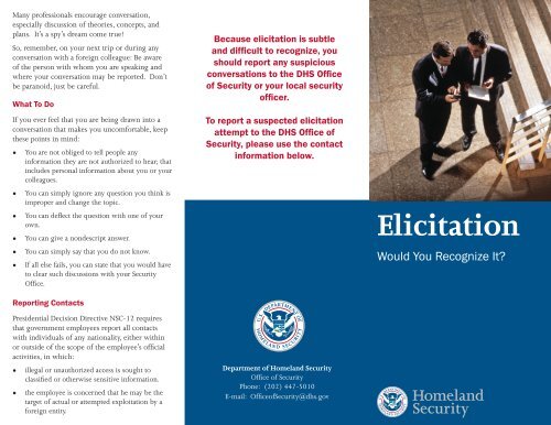 Elicitation: Would You Recognize It? - Social-Engineer.org