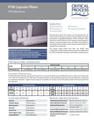 GNS Capsule Filters - Critical Process Filtration