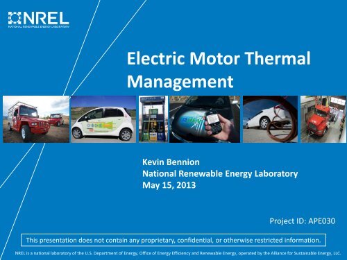 Electric Motor Thermal Management - Department of Energy - U.S.