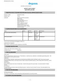 SAFETY DATA SHEET MASTERSEAL 525 Part A ... - Arcon Supplies