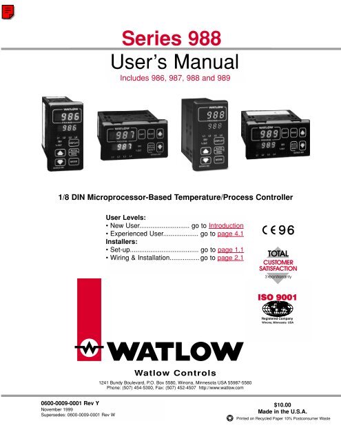 Watlow Controller Manual