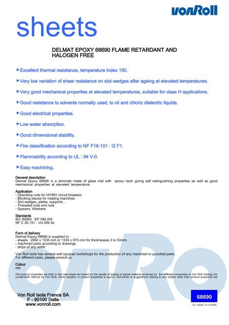 delmat epoxy 68690 flame retardant and halogen free 68690