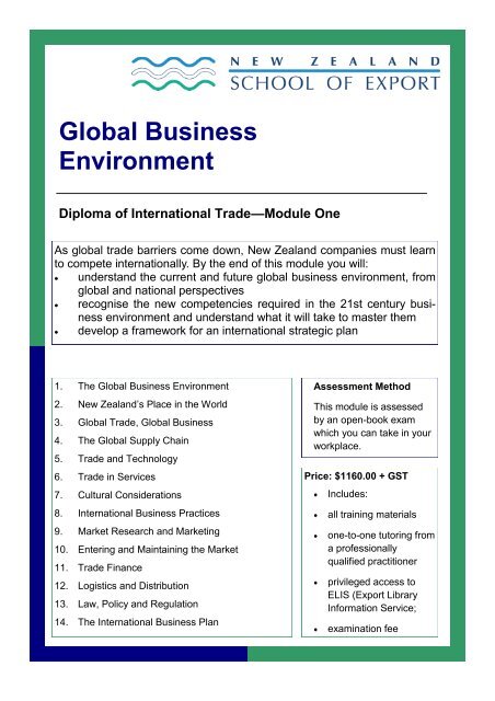 Global Business Environment