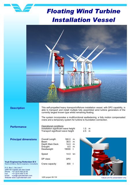 Floating Wind Turbine Installation Vessel - Vuyk Engineering ...
