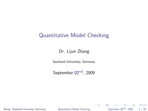 Quantitative Model Checking