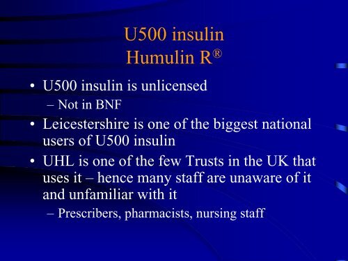 U500 insulin Humulin R
