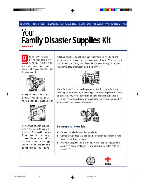 Earthquake Safety Kit Checklist