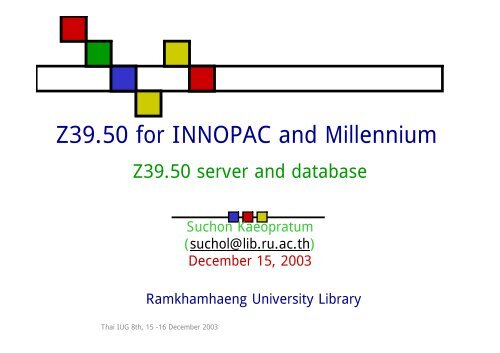 Z39.50 for INNOPAC and Millennium