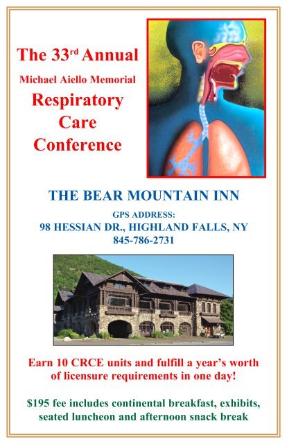 The 33rd Annual Respiratory Care Conference - Foocus