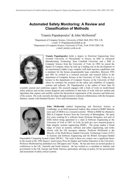 Automated Safety Monitoring - Department of Computer Science