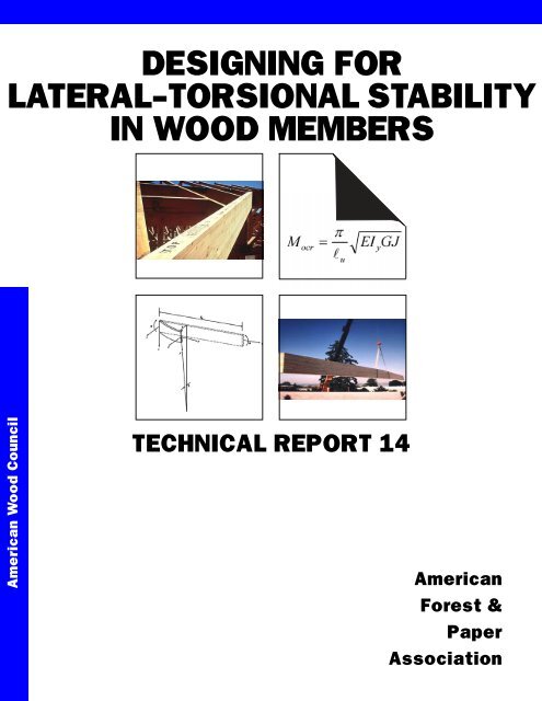 TR-14, Designing for Lateral-Torsional Stability in Wood Members