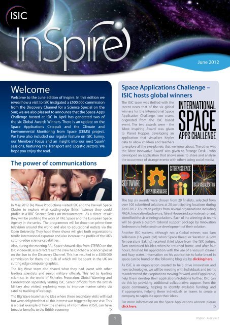 isic newsletter - British Association of Remote Sensing Companies