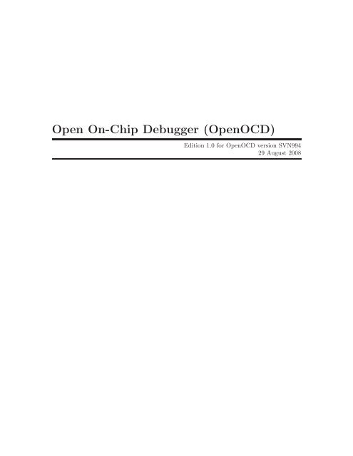 Open On-Chip Debugger (OpenOCD)