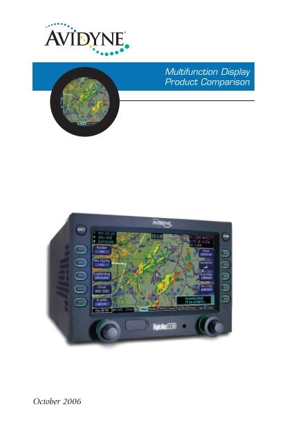 Multifunction Display Product Comparison October 2006 - Avidyne