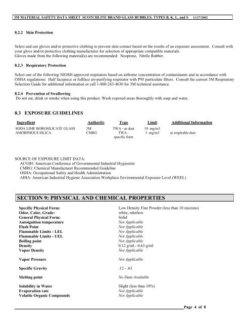 3M MATERIAL SAFETY DATA S