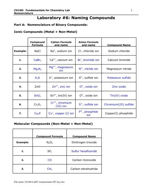 Ch100-Lab06-nomenclature-f07-key