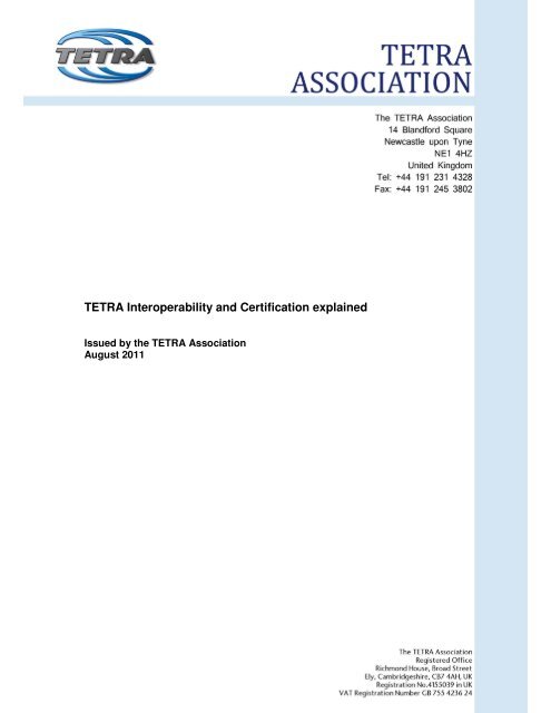 TETRA Interoperability and Certification explained