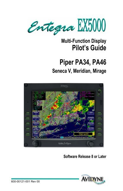Entegra EX5000 MFD for Piper PA34/46 Release 8 - Avidyne