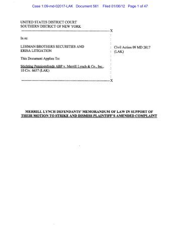 Court order granting motions to strike and dismiss - National Center ...