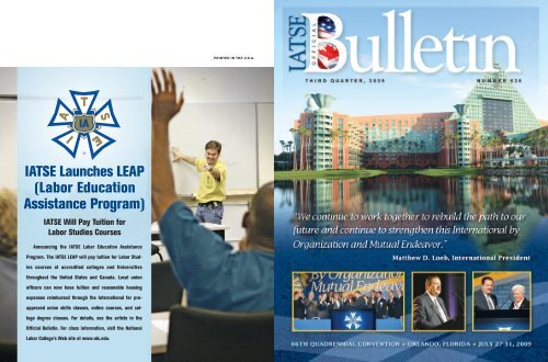 Labor Education Assistance Program - IATSE Local 8 Philadelphia