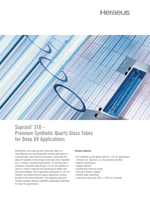Suprasil® 310 - Heraeus Quarzglas