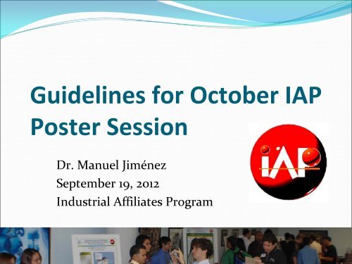 IAP Poster Preparation Workshop - UPRM