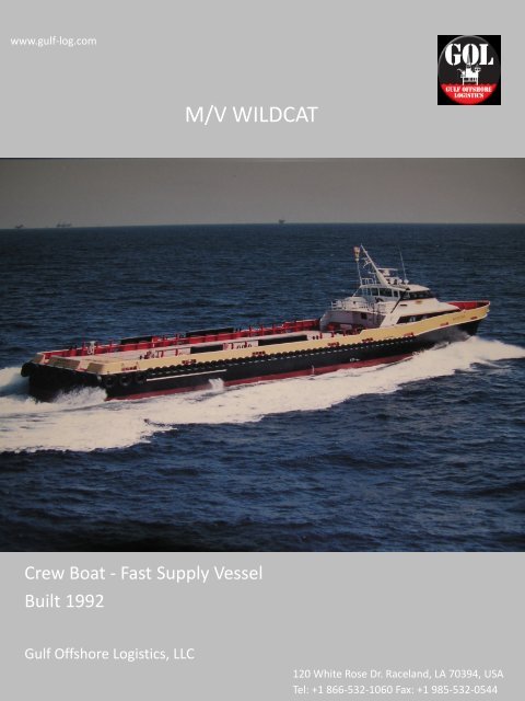 M/V WILDCAT - Gulf Offshore Logistics