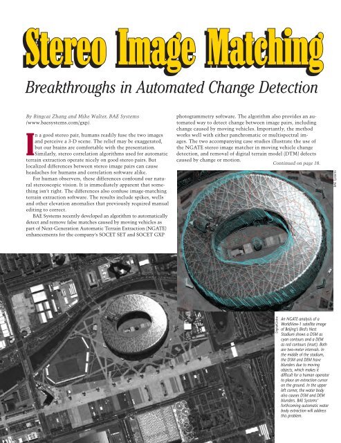 Breakthroughs in Automated Change Detection - BAE Systems GXP ...