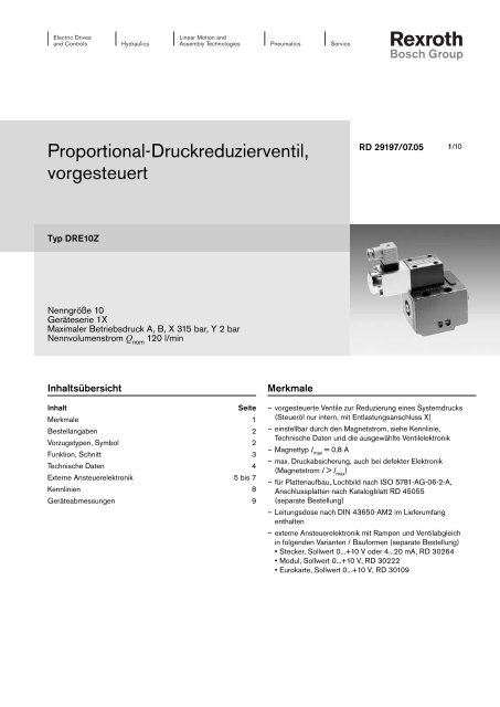 Produktdatenblatt - Bosch Rexroth