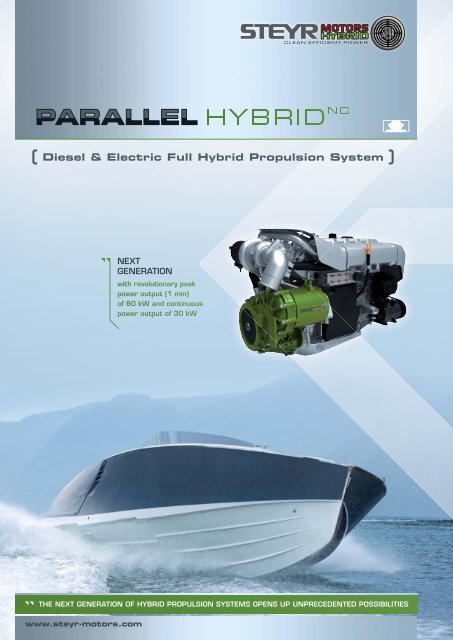 Diesel & Electric Full Hybrid Propulsion System - Home - Steyr Motors
