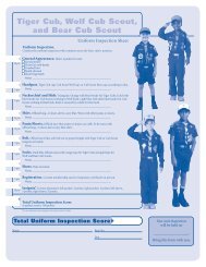 Uniform Inspection Sheet - Boy Scouts of America