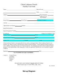 Click here for facility use form - Christ Lutheran Church