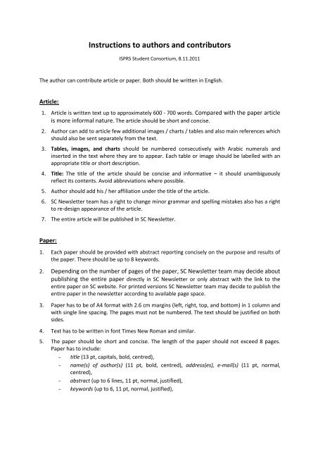 Examples Of Short Articles