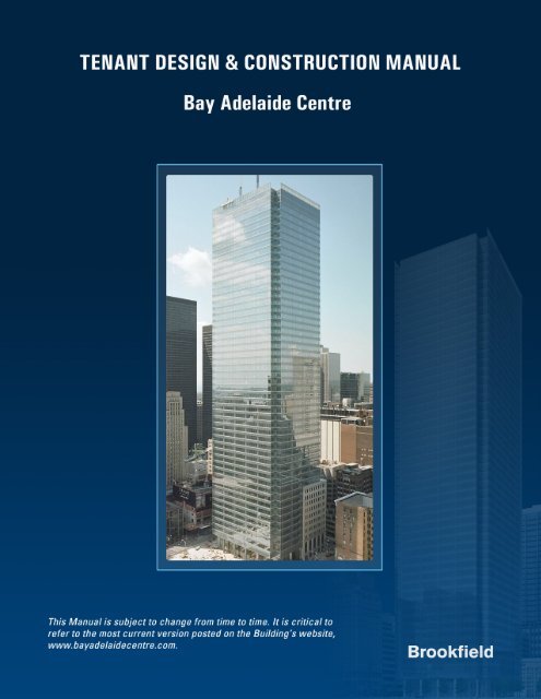 Tenant Design & Construction Manual - Brookfield Properties