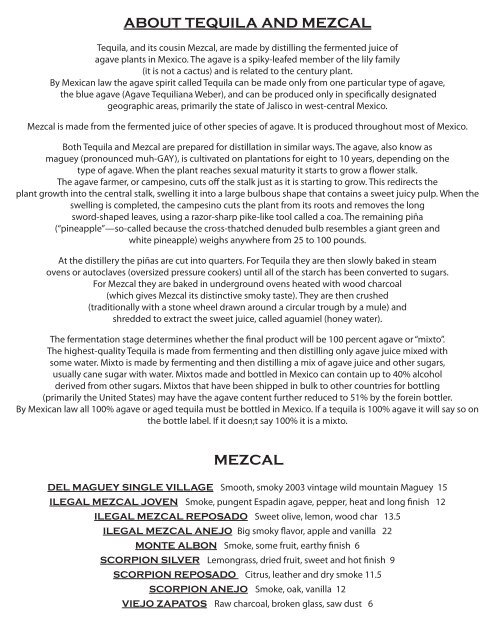 View our menu. - Zuma Tex Mex Grill