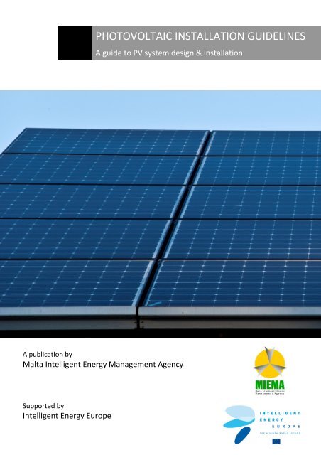 PHOTOVOLTAIC INSTALLATION GUIDELINES - A guide to ... - MIEMA