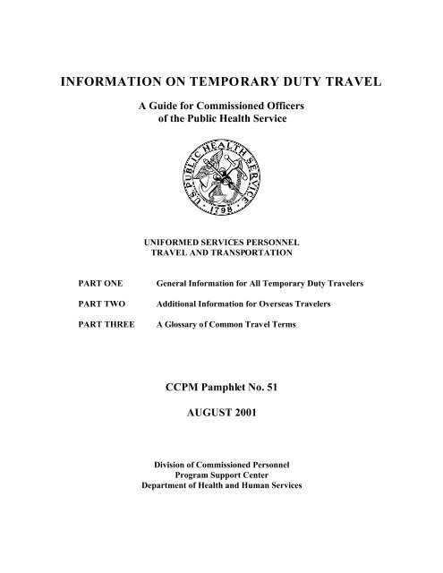 information on temporary duty travel - Commissioned Corps ...
