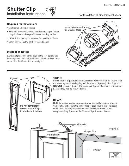 Shutter Clip Installation - Custom Shutter Company