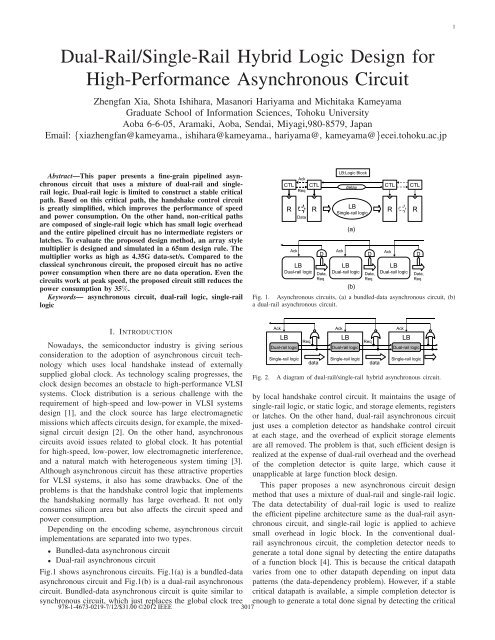 Dual-Rail/Single-Rail Hybrid Logic Design for High-Performance ...