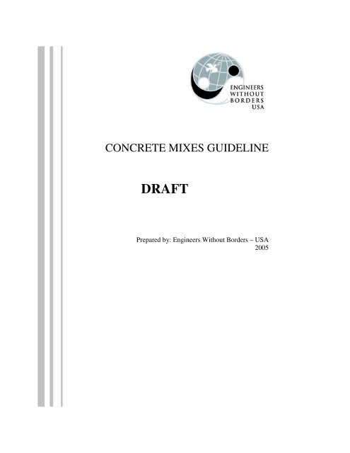 CONCRETE MIXES GUIDELINE - EWB-NEU
