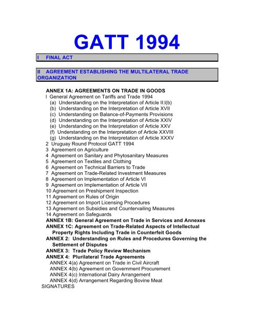 GATT 1994