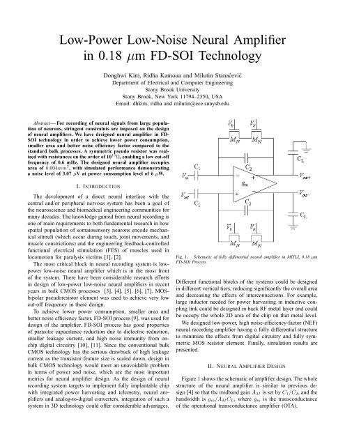 Low-Power Low-Noise Neural Amplifier in 0.18 Âµm FD-SOI ...