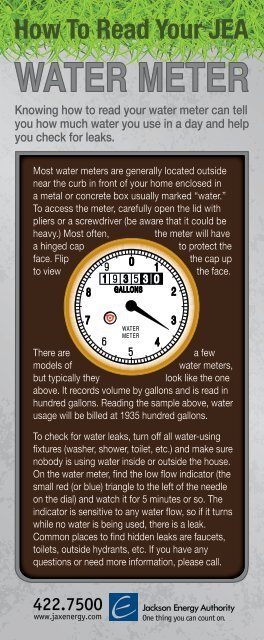 Learn more about your water meter; download the brochure.